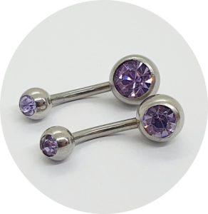 Banana Bell Cristal Lilás | Revolution Piercings